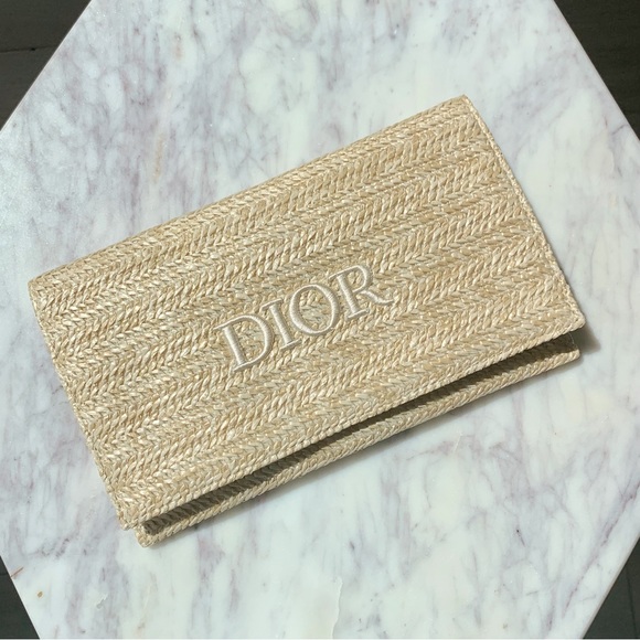 Dior | Bags | Dior Raffia Clutch Straw Pouch Bag | Poshmark